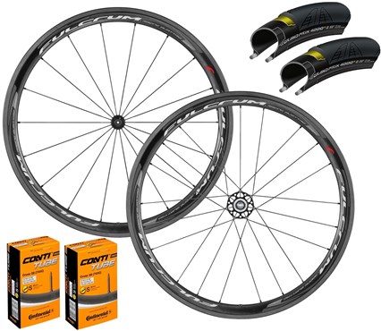 Fulcrum Racing Quattro Carbon Wheelset with Grand Prix 4000 S II Tyres ...